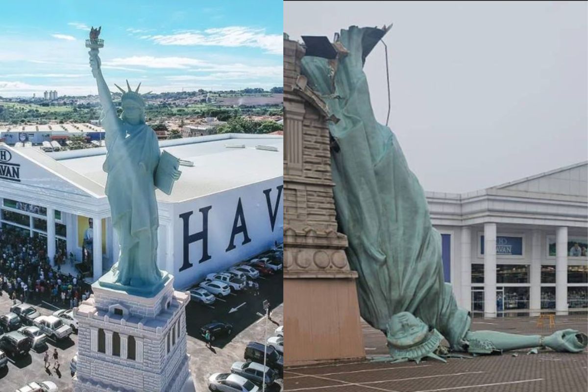 Iconic Statue of Liberty Replica Topples in Brazil Storm – YTC VENTURES